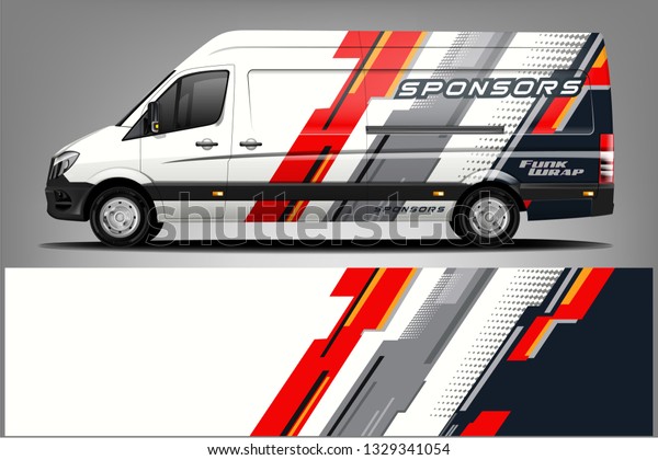 Van Wrap Livery Design Ready Print Stock Vector (Royalty Free) 1329341054