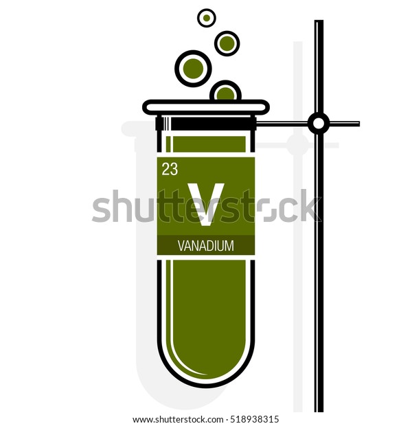 Vanadium Symbol On Label Green Test Stock Vector (Royalty Free ...