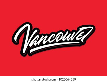 Vancouver Brush Vector Lettering Stock Vector (Royalty Free) 1028064859 ...