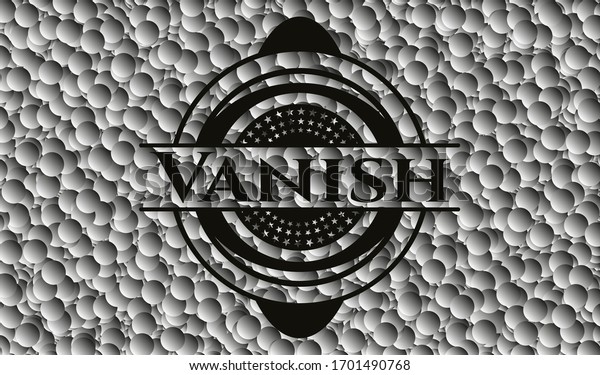Vanish Dark Emblem Grey Bubbles Background Stock Vector (Royalty Free ...