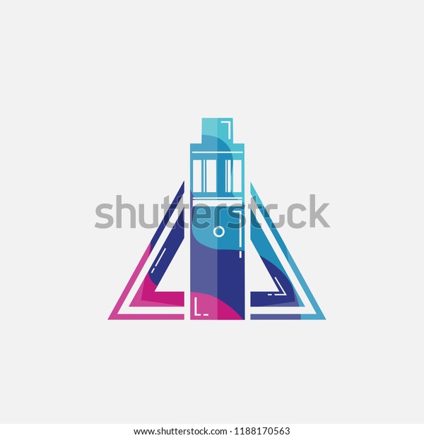 Vape Colorful Logo Vaporizer Flat Design Stock Vector (Royalty Free ...