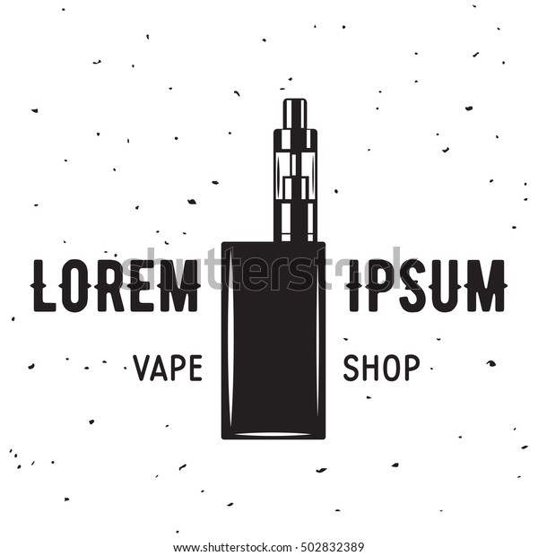 Vape Ecigarette Emblem Label Print Logos Stock Vector (Royalty Free ...