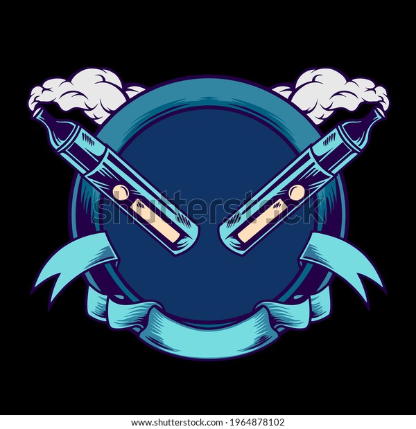 Vape Mascot Border Illustration Full Vector Stock Vector (Royalty Free ...