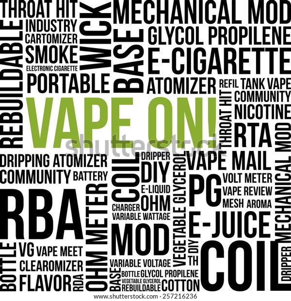 Vape On Electronic Cigarette Word Cloud Stock Vector (Royalty Free ...