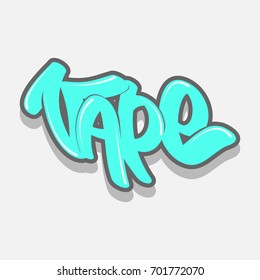 Vape Text Graffiti Style Stock Vector (Royalty Free) 701772070 ...
