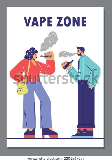 Vape Zone Advertising Banner Poster Design Stock Vector (Royalty Free ...