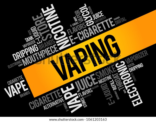 Vaping Word Cloud Collage Concept Background Stock Vector (Royalty Free ...