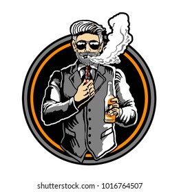 Vapor Man Smoker Cloud Vector Isolated Stock Vector (Royalty Free ...