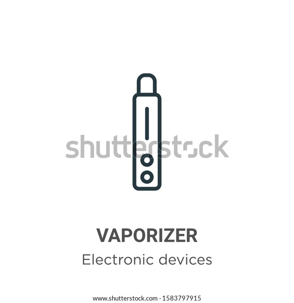 Vaporizer Outline Vector Icon Thin Line Stock Vector (Royalty Free ...