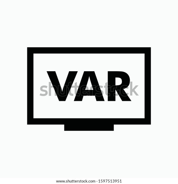 Var Referee Sign Icon Vector Isolated Stock Vector (Royalty Free ...
