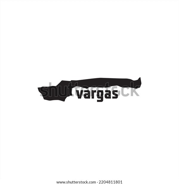 Vargas Map Black Lettering Design On Stock Vector (Royalty Free ...