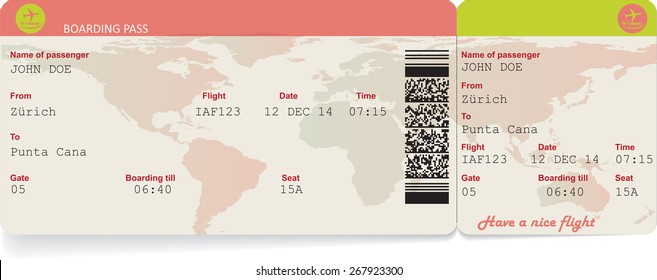 Airline Boarding Pass Qr Codeactual Size: vector de stock (libre de ...