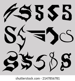 Variation Letter S Template Part Iv Stock Vector (Royalty Free ...