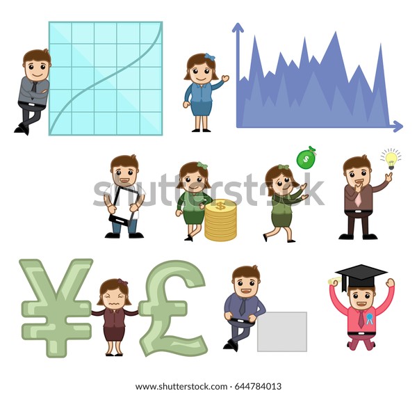 Variety Business Cartoon Graphics Stock Vector (Royalty Free) 644784013 ...