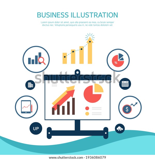 Variety Business Flat Designs Stock Vector (Royalty Free) 1936086079