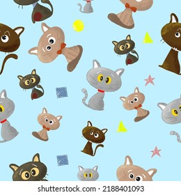 Variety Cat Patterns That Can Be Stock Vector (Royalty Free) 2188401093 ...