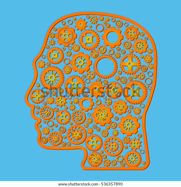 Variety Different Orange Gear Wheel Icon Stock Vector (Royalty Free ...