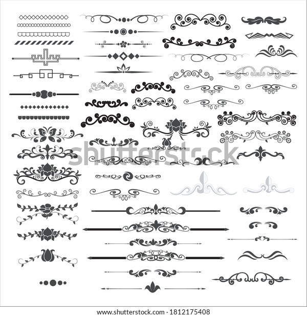 Various Artistic Borders Symbol Vector Stock Vector (Royalty Free ...