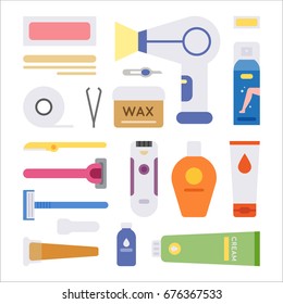 Various Beauty Tools Vector Illustration Flat Stock Vector (Royalty ...