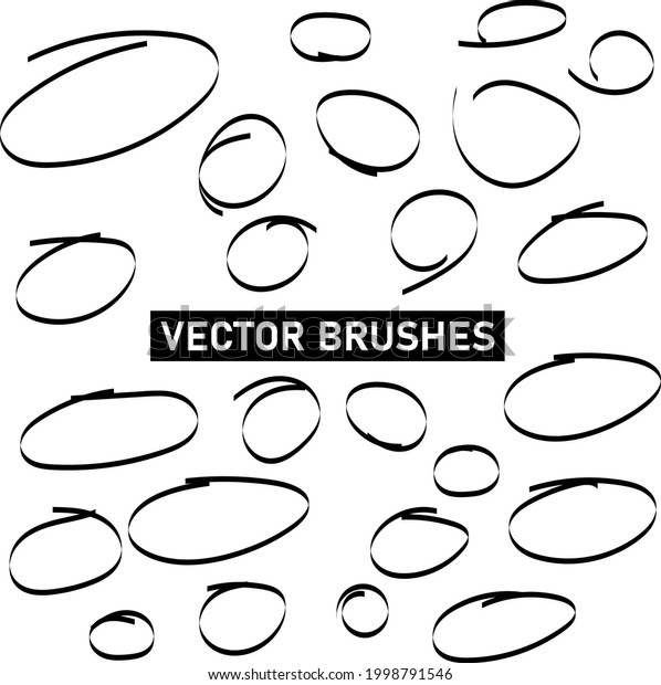 Various Brushes Vectors Circle Design Stock Vector (Royalty Free ...
