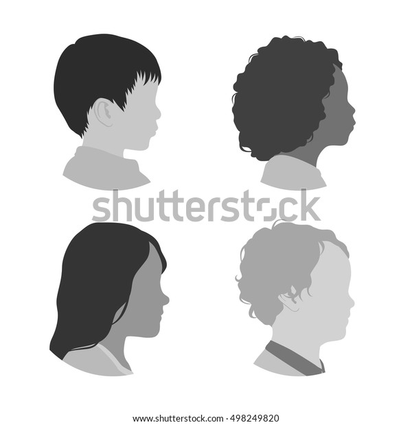 Various Children Profile Set Avatar Icons Stock Vector (Royalty Free ...