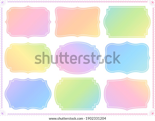 Various Classic Shape Frame Design Set Stock Vector (Royalty Free ...