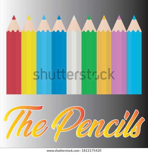 Various Colorful Pencil Logo Vector Stock Vector (Royalty Free ...