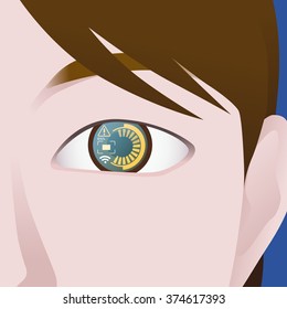 1,001 Contact lens cartoon Images, Stock Photos & Vectors | Shutterstock