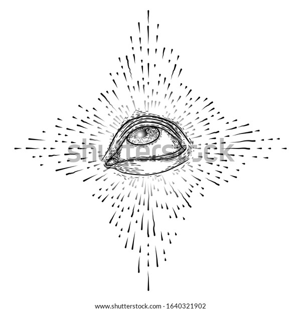 Various Drawing All Seeing Eye Different Stock Vector (Royalty Free ...