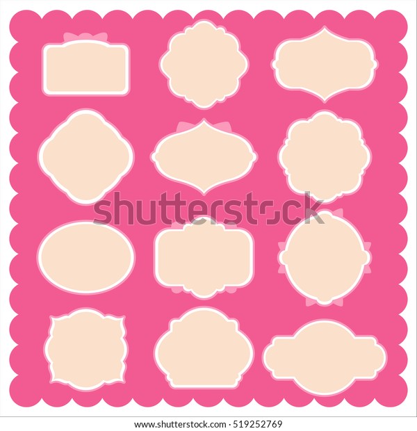 Various Frame Shapes Decoration Stock Vector (Royalty Free) 519252769