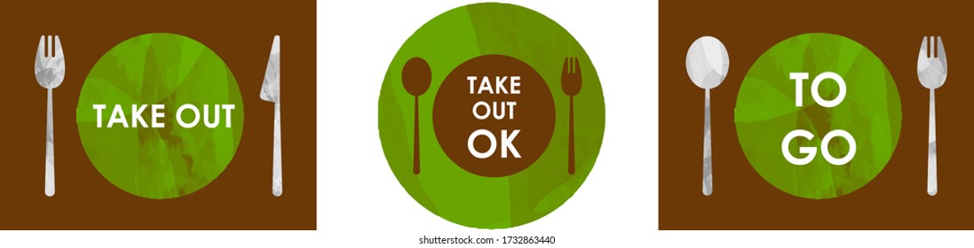 Various Go Signs Restaurants Vector Illustration Stock Vector (Royalty ...
