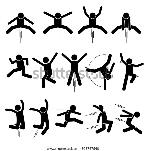 1,236 Stickman Jumping Stock Vectors, Images & Vector Art | Shutterstock