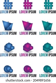 Various Kinds Logo Samples Your Company Stock Vector (Royalty Free ...