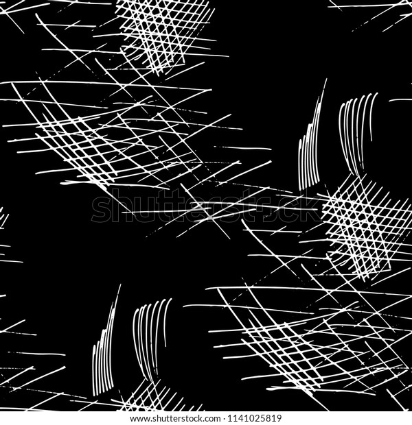 Various Pencil Hatches Seamless Black White Stock Vector (Royalty Free ...