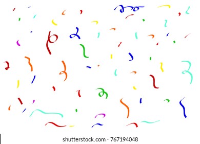 Various Shape Confetti Small Pieces Colored Stock Vector (Royalty Free ...