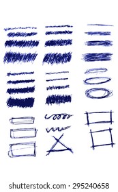 Various Shape Streak Pen Stock Vector (Royalty Free) 295240658 ...