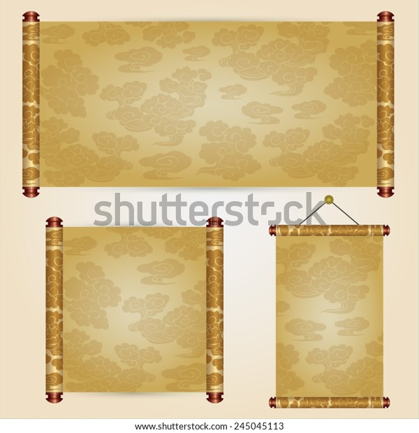 Various Size Traditional Chinese Scroll Stock Vector (Royalty Free ...