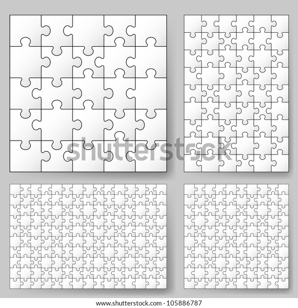 Various Sizes Puzzle Illustration Design Stock Vector (Royalty Free ...