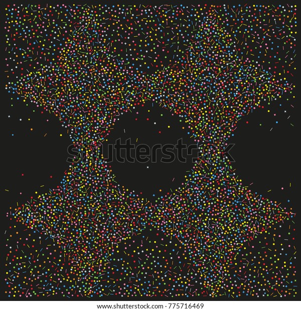 Various Sparkle Frame Border Random Scatter: vector de stock (libre de ...