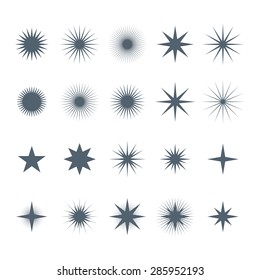 Various Stars Collection Stock Vector (Royalty Free) 285952193 ...