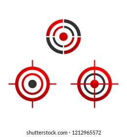 Various Target Icons Illustration Target Black Stock Vector (Royalty ...