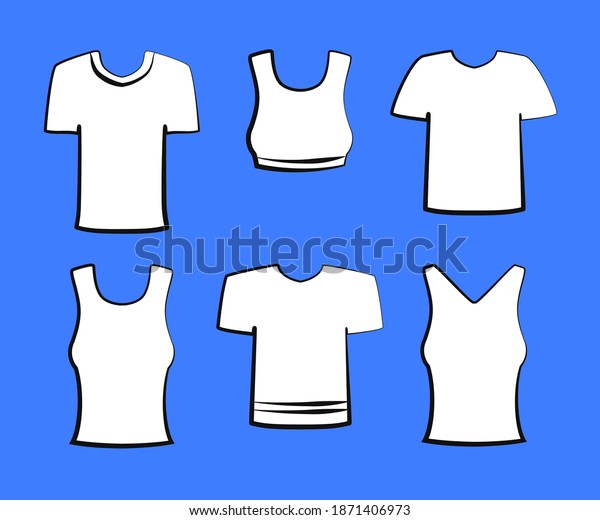 Various Tshirts Background Collection Vector Illustration Stock Vector ...