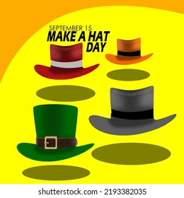 Various Types Floating Hats Various Colors Stock Vector (Royalty Free ...
