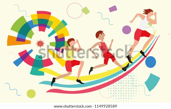 Various Types Sport Competition 2018 Racer Stock Vector (Royalty Free ...