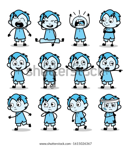 Various Vintage Comic Office Guy Characters Stock Vector (Royalty Free ...