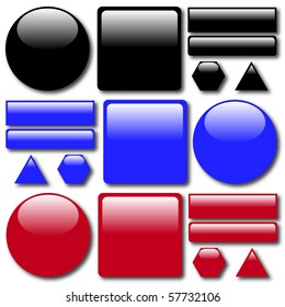 Vector Cartoon Water Buttons Bubbles Blue Stock Vector (Royalty Free ...