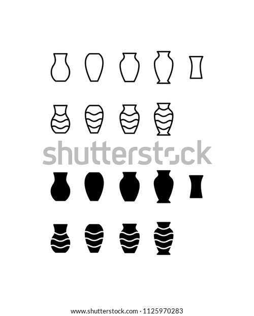 Vase Icon Design Vector Symbol Interior Stock Vector (Royalty Free ...