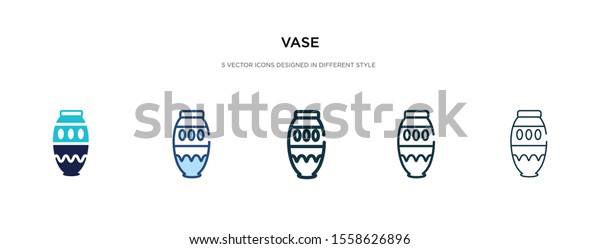 Vase Icon Different Style Vector Illustration Stock Vector (Royalty ...