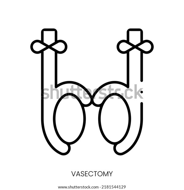Vektor Stok Vasectomy Icon Linear Style Sign Isolated (Tanpa Royalti ...