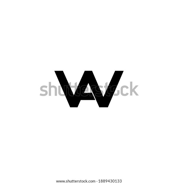 Vav Letter Original Monogram Logo Design Stock Vector (Royalty Free ...
